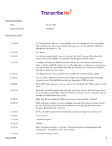 Transcription Services - Starting at $0.79 per minute | TranscribeMe!